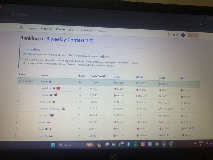 Ajit kumar on LinkedIn: Hello ! I was able to solve 3/4 in biweekly ... Ajit kumar on LinkedIn: Hello ! I was able to solve 3/4 in biweekly ...