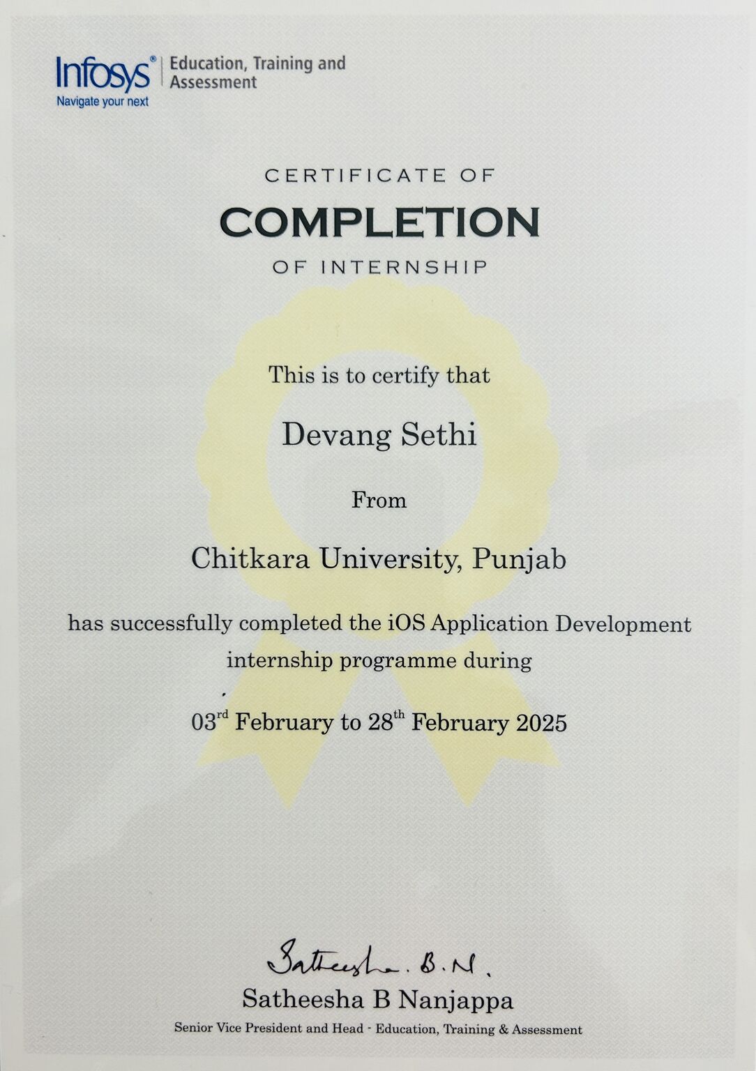 Internship Completed! | Devang Sethi Internship Completed! | Devang Sethi