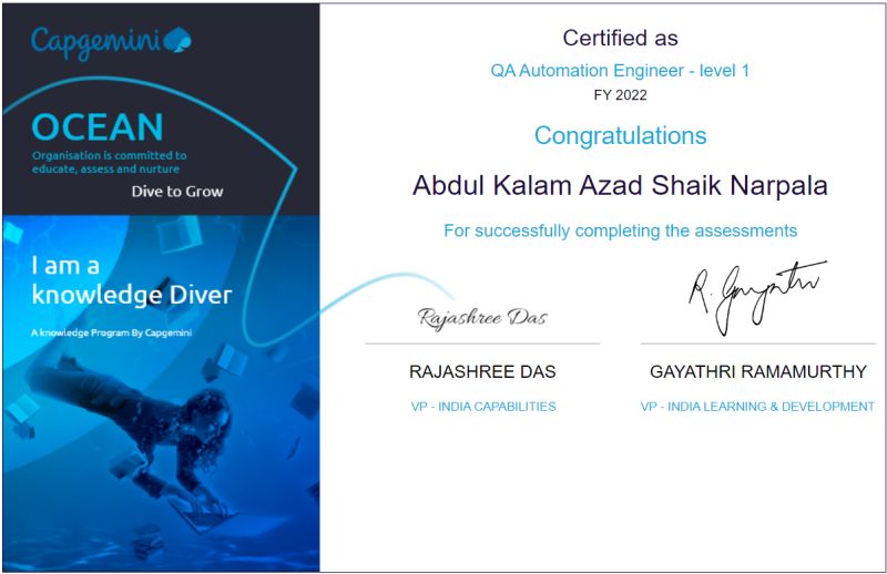 ABDUL KALAM AZAD SHAIK NARPALA on LinkedIn: #getthefutureyouwant #ocean ... ABDUL KALAM AZAD SHAIK NARPALA on LinkedIn: #getthefutureyouwant #ocean ...
