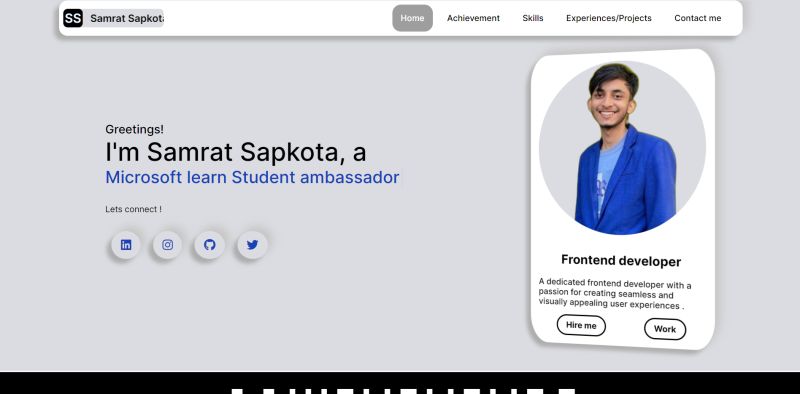 Samrat Sapkota on LinkedIn: Completed my portfolio website : https ... Samrat Sapkota on LinkedIn: Completed my portfolio website : https ...