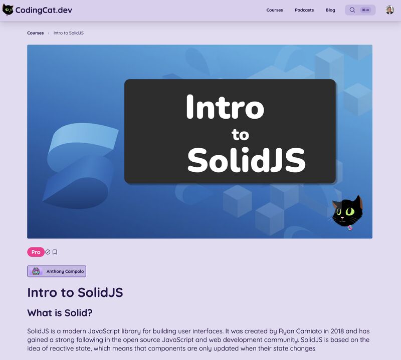 CodingCat.dev on LinkedIn: Have you tried out our new Solid.js by ... CodingCat.dev on LinkedIn: Have you tried out our new Solid.js by ...