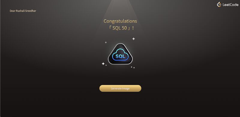 š Completed the LeetCode SQL 50 Challenge! š Iām excited to share that ... š Completed the LeetCode SQL 50 Challenge! š Iām excited to share that ...
