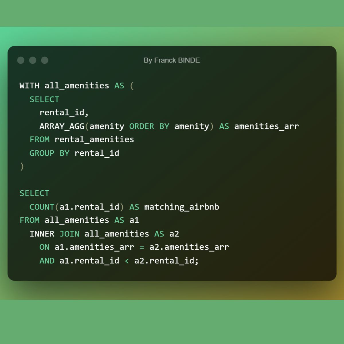 Franck B. on LinkedIn: #sql #postgresql #dataanalytics #databasequeries ... Franck B. on LinkedIn: #sql #postgresql #dataanalytics #databasequeries ...