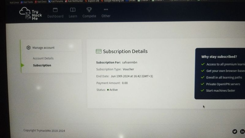 Muhammed Safvan on LinkedIn: thankyou TryHackMe for giving free 3 month ... Muhammed Safvan on LinkedIn: thankyou TryHackMe for giving free 3 month ...