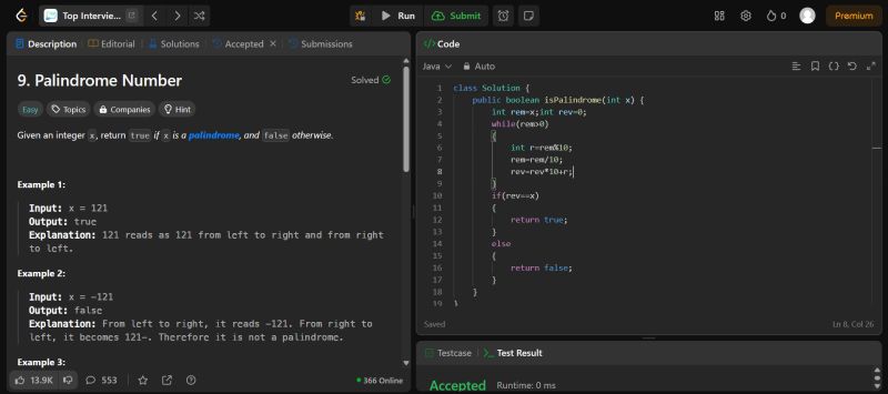 #150daysofcode #java #codingchallenge #palindrome #problemsolving ... #150daysofcode #java #codingchallenge #palindrome #problemsolving ...
