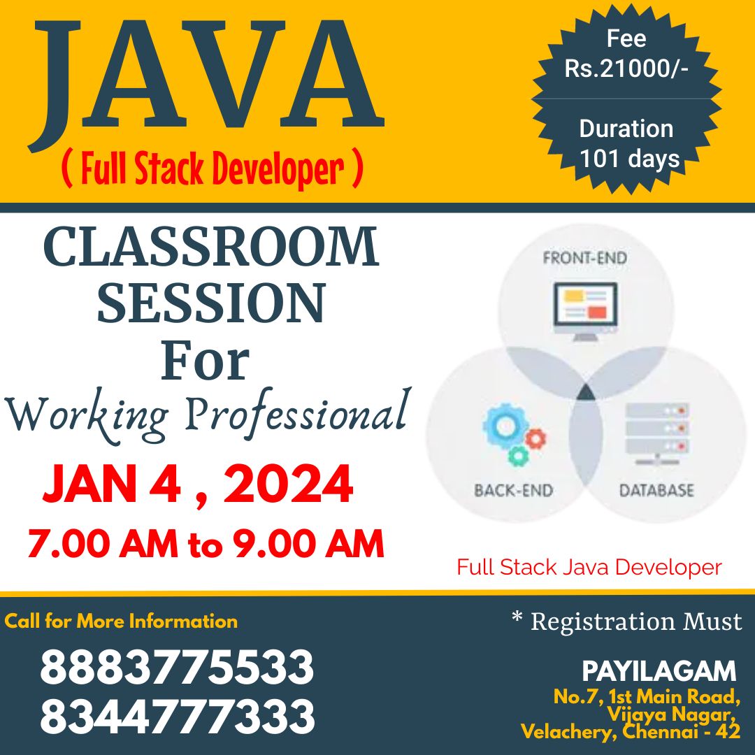 Payilagam . on LinkedIn: #payilagam #java #javatraining # ... Payilagam . on LinkedIn: #payilagam #java #javatraining # ...