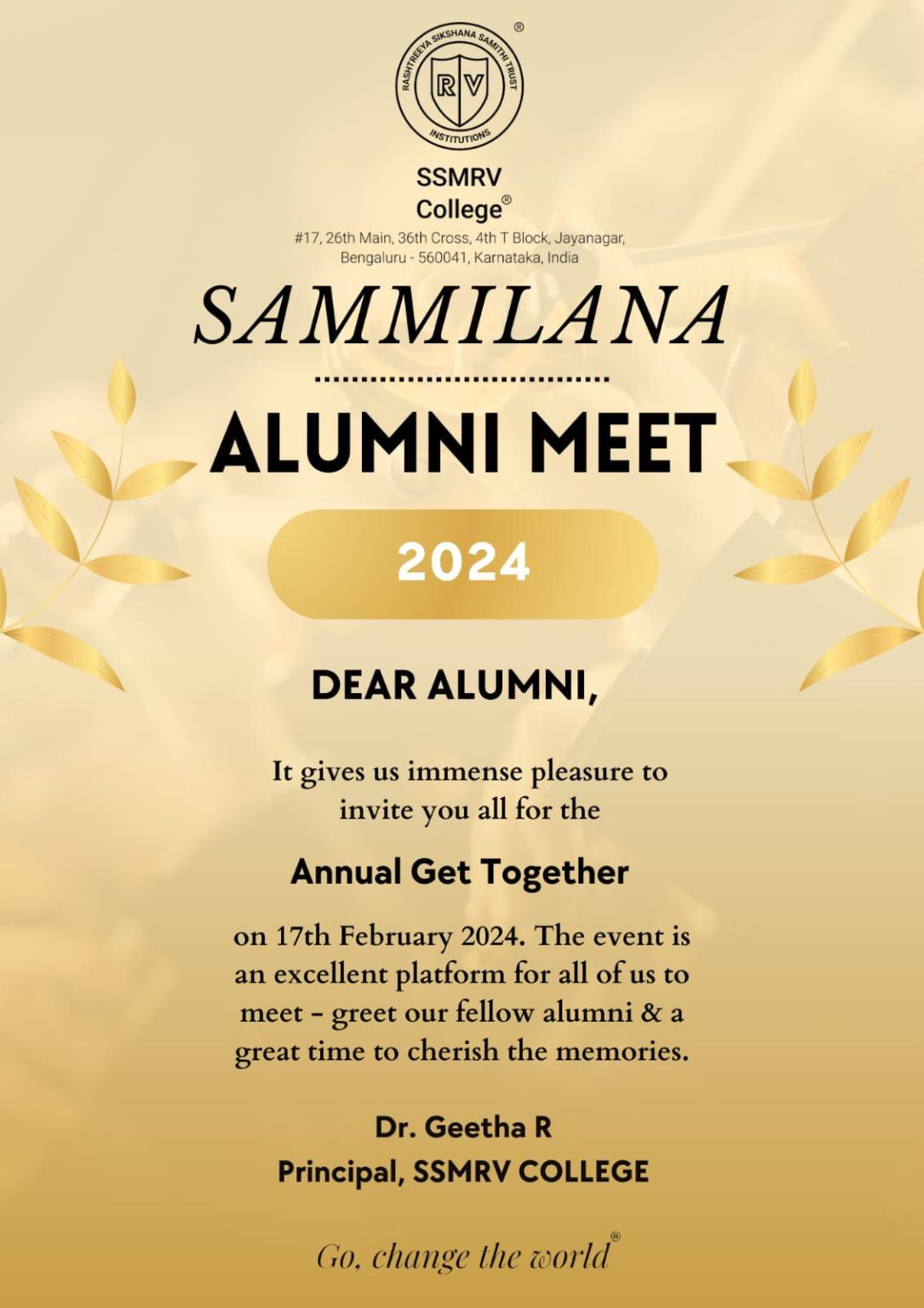 #ssmrv #alumnimeet #rvei #university #gochangetheworld #degreecollege ... #ssmrv #alumnimeet #rvei #university #gochangetheworld #degreecollege ...