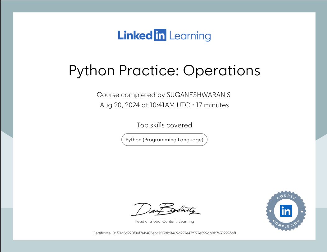 I'm thrilled to announce that I have earned a Python programming ... I'm thrilled to announce that I have earned a Python programming ...