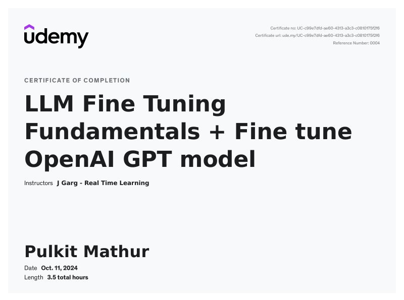 Pulkit Mathur on LinkedIn: #llm #machinelearning #openai #learningjourney Pulkit Mathur on LinkedIn: #llm #machinelearning #openai #learningjourney