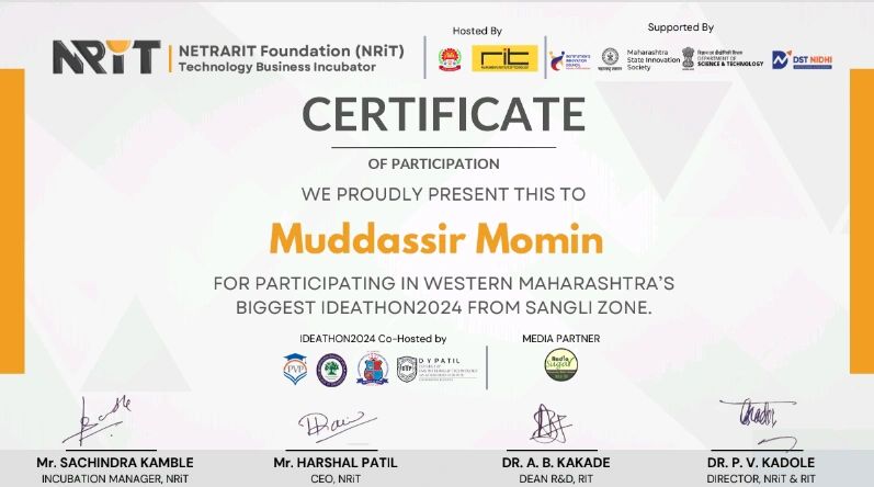 #ideathon2024 #learningexperience #gratitude | Muddassir Momin #ideathon2024 #learningexperience #gratitude | Muddassir Momin