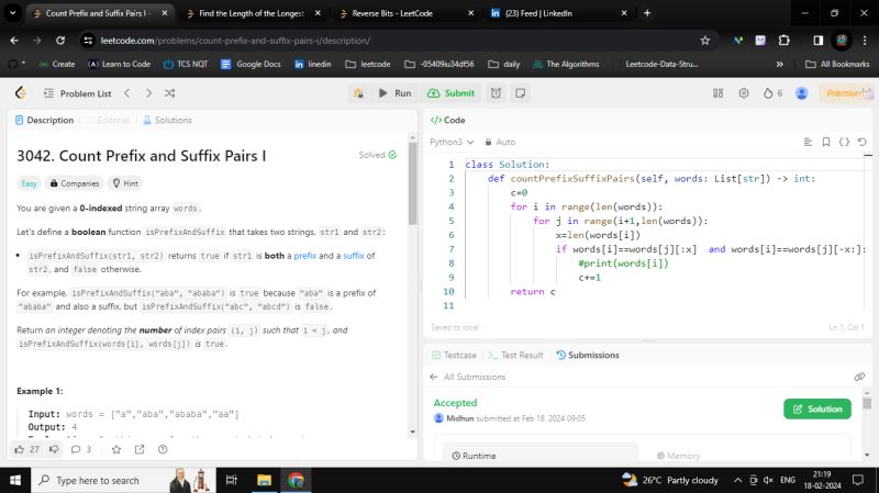 Midhun C on LinkedIn: #100daysofcodechallenge #geeksforgeeks #leetcode ... Midhun C on LinkedIn: #100daysofcodechallenge #geeksforgeeks #leetcode ...