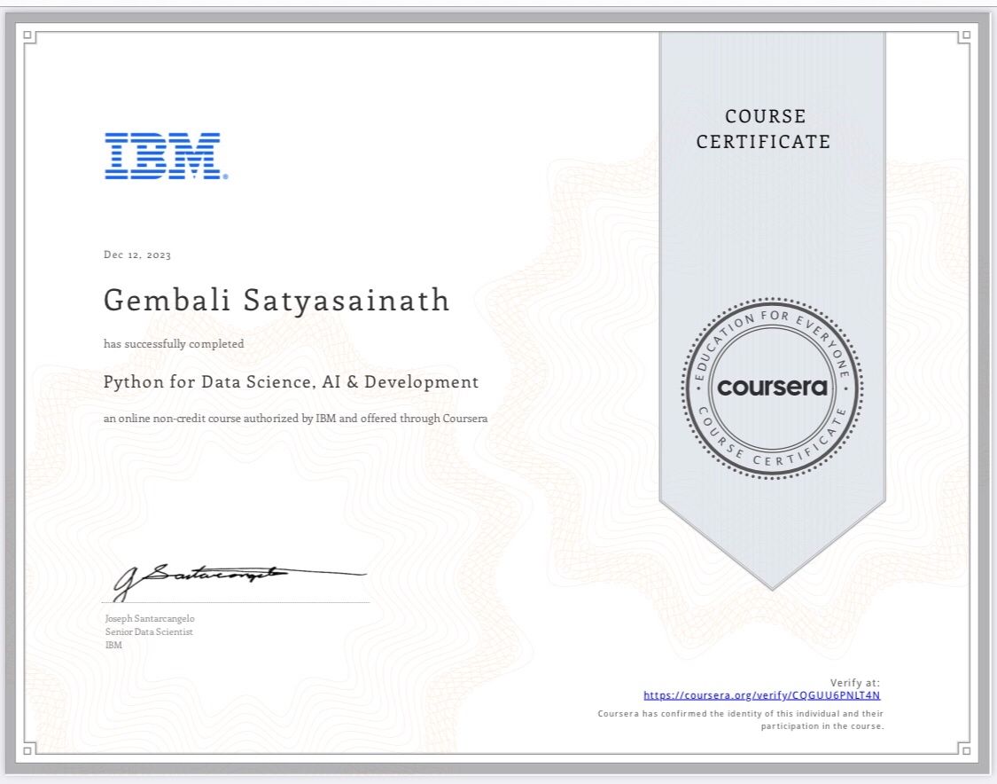 Gembali Satyasainath on LinkedIn: #pythonprogramming #ai #datascience Gembali Satyasainath on LinkedIn: #pythonprogramming #ai #datascience