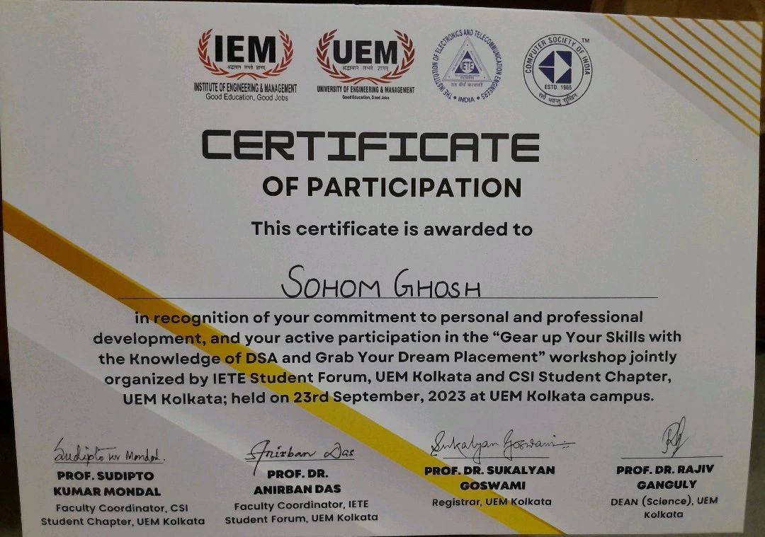 Sohom Ghosh on LinkedIn: Yesterday attended the workshop on Data ... Sohom Ghosh on LinkedIn: Yesterday attended the workshop on Data ...