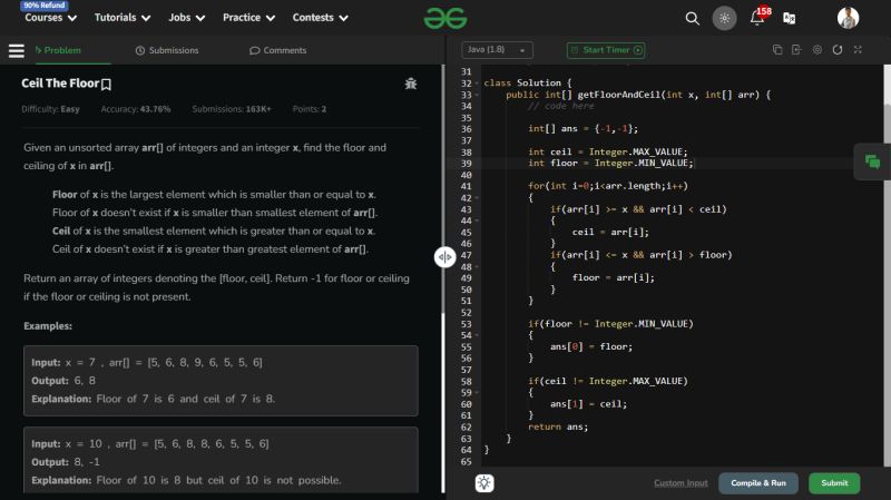 #java #dsa #geeksforgeeks #codinginterview #searching #problemsolving ... #java #dsa #geeksforgeeks #codinginterview #searching #problemsolving ...
