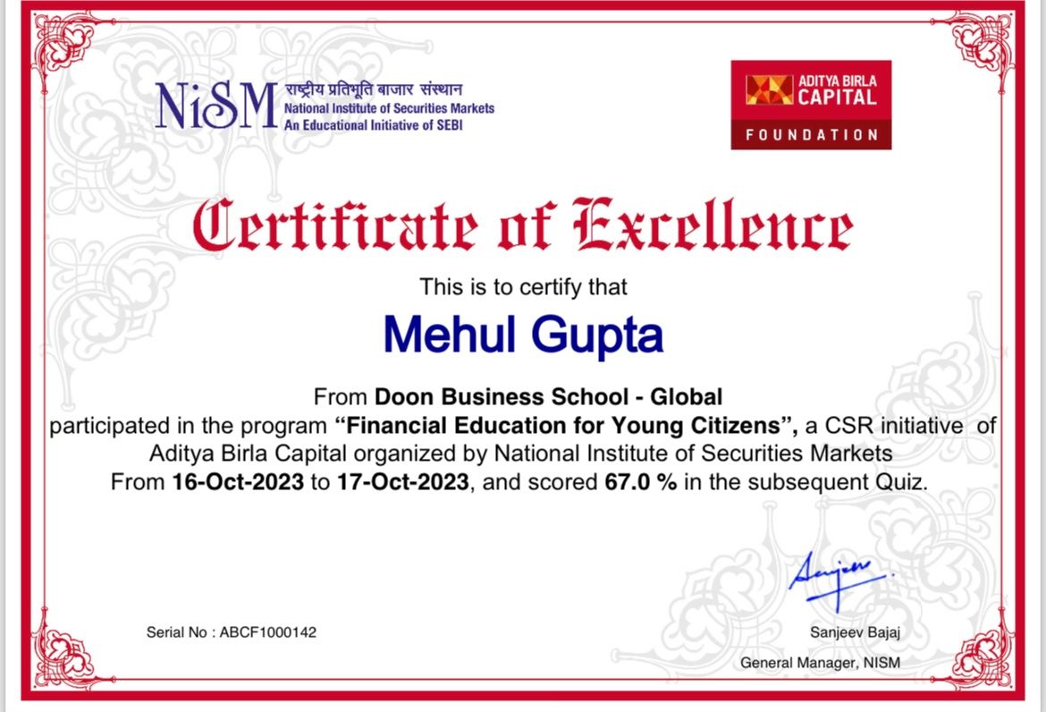 Mehul Gupta on LinkedIn: #nism #certification #financialeducation Mehul Gupta on LinkedIn: #nism #certification #financialeducation