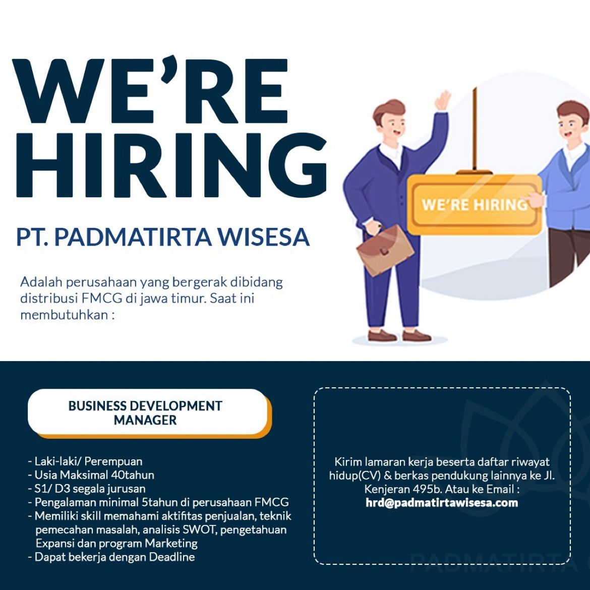 Yessica latifa on LinkedIn: Hallo rekan rekan Jobseeker 🤝 PT PADMATIRTA ... Yessica latifa on LinkedIn: Hallo rekan rekan Jobseeker 🤝 PT PADMATIRTA ...