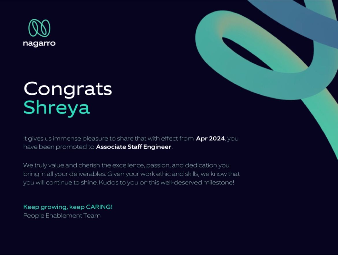 #nagarro #promoted | shreya singh #nagarro #promoted | shreya singh