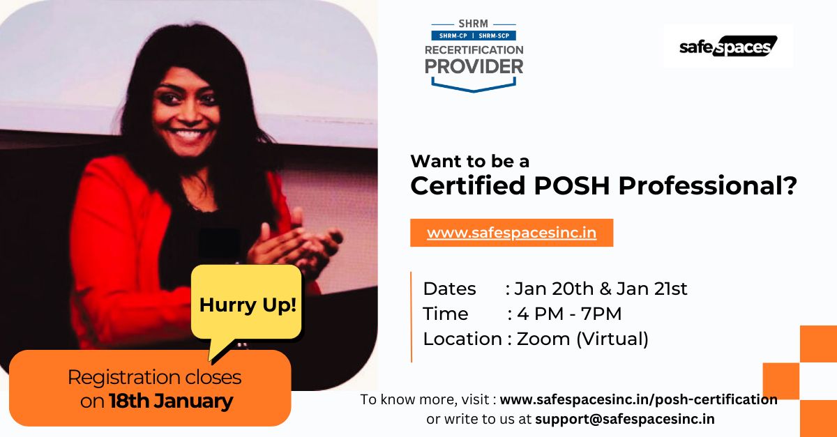 Anusha Mandavilli POSH Advisor on LinkedIn: #posh #certification #hr # ... Anusha Mandavilli POSH Advisor on LinkedIn: #posh #certification #hr # ...