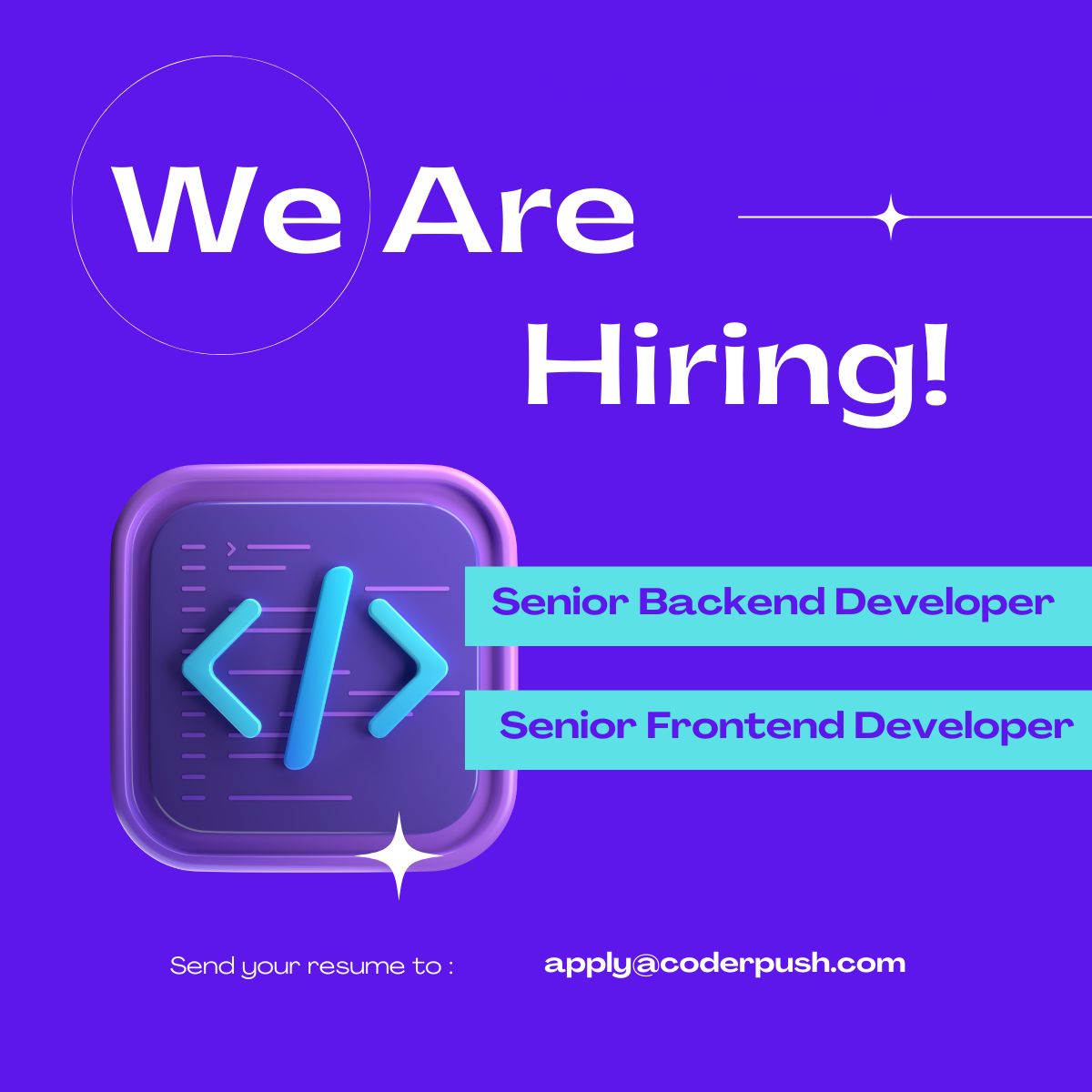 We're hiring: - Senior Backend Engineer (JS) - Senior Frontend… | CoderPush We're hiring: - Senior Backend Engineer (JS) - Senior Frontend… | CoderPush