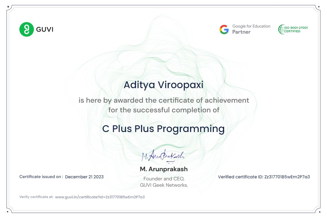 Aditya Viroopaxi on LinkedIn: #cppprogramming #cpp #cplusplus # ... Aditya Viroopaxi on LinkedIn: #cppprogramming #cpp #cplusplus # ...