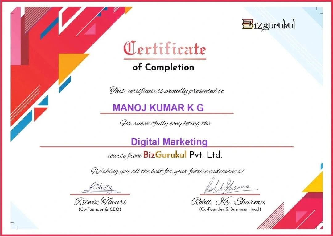 #digitalmarketing #bizgurukulgrad | MANOJ KUMAR K G #digitalmarketing #bizgurukulgrad | MANOJ KUMAR K G