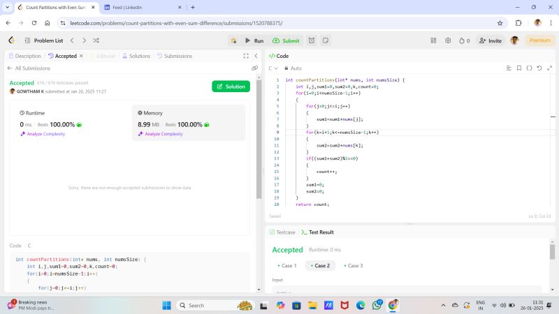 GOWTHAM K on LinkedIn: #200dayschallenge #leetcode #problemsolving # ... GOWTHAM K on LinkedIn: #200dayschallenge #leetcode #problemsolving # ...