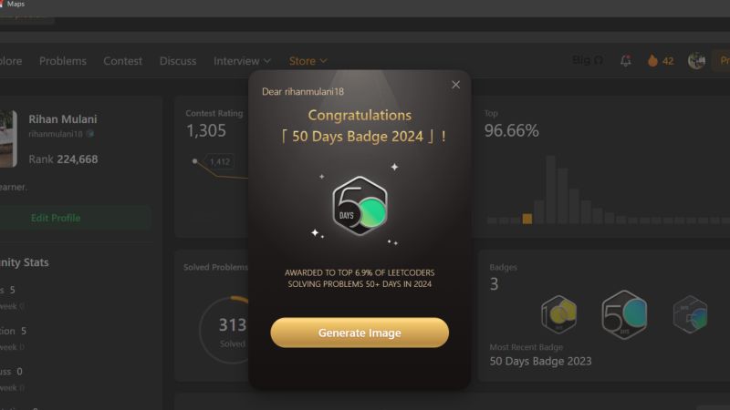 Rihan Mulani on LinkedIn: #dsa #leetcode #problem_solving #tech Rihan Mulani on LinkedIn: #dsa #leetcode #problem_solving #tech