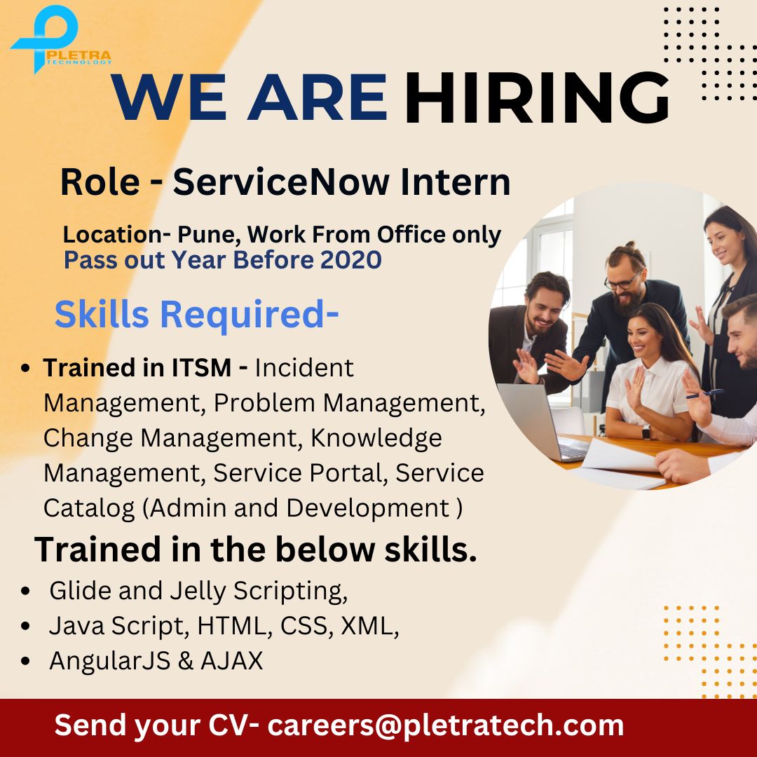 Vijay Patil on LinkedIn: #servicenowdeveloper #hiringimmediately #wfo # ... Vijay Patil on LinkedIn: #servicenowdeveloper #hiringimmediately #wfo # ...