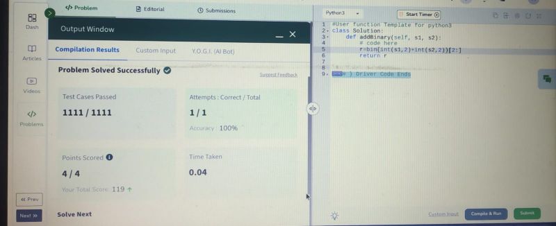 #geeksforgeeks #160daysofcode #python #dsa #binaryoperations… | Asika ... #geeksforgeeks #160daysofcode #python #dsa #binaryoperations… | Asika ...