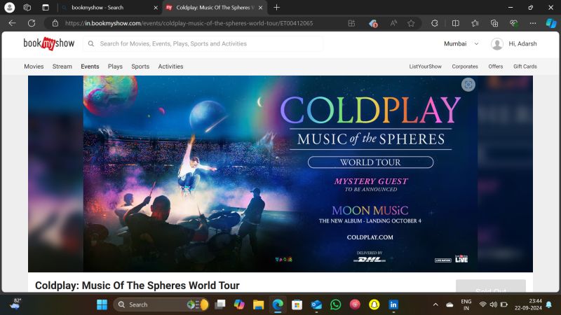 Adarsh Gupta on LinkedIn: #bookmyshow #coldplay #bookmyshow # ... Adarsh Gupta on LinkedIn: #bookmyshow #coldplay #bookmyshow # ...