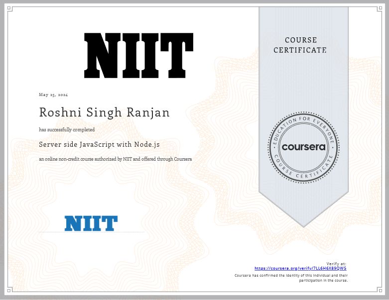 Roshni Singh Ranjan on LinkedIn: #niit #javascript #nodejs # ... Roshni Singh Ranjan on LinkedIn: #niit #javascript #nodejs # ...