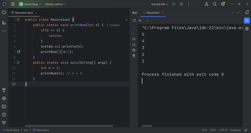 Vansh Garg on LinkedIn: #100daysofcode #recursion #java #dsa # ... Vansh Garg on LinkedIn: #100daysofcode #recursion #java #dsa # ...