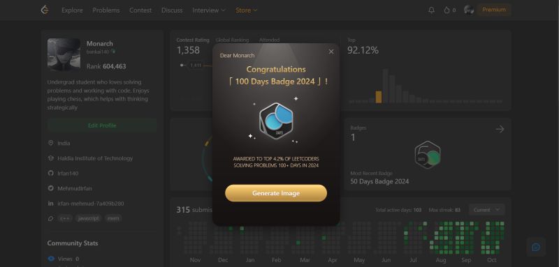 Irfan Mehmud on LinkedIn: #leetcode #milestonebadge #codingjourney # ... Irfan Mehmud on LinkedIn: #leetcode #milestonebadge #codingjourney # ...