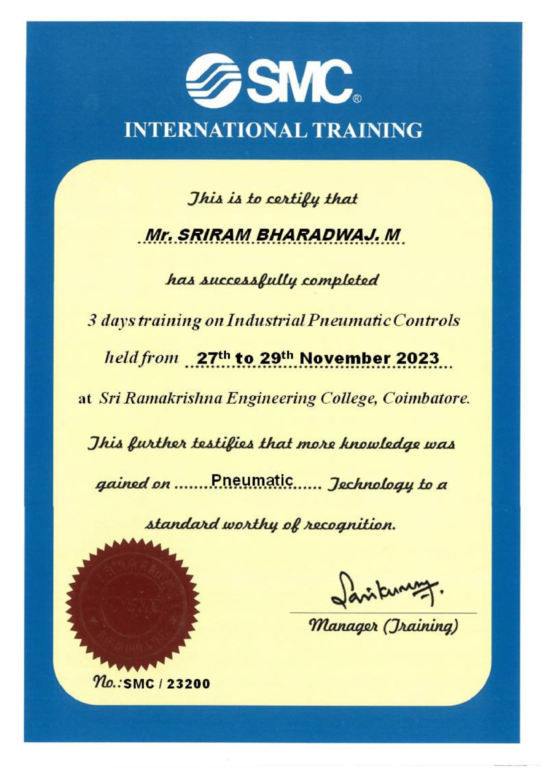 Sri Ram Bharadwaj M on LinkedIn: #pneumatics #smcinternational # ... Sri Ram Bharadwaj M on LinkedIn: #pneumatics #smcinternational # ...