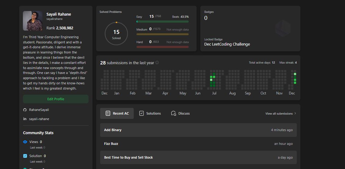 Sayali Rahane on LinkedIn: #365daychallenge #leetcode #dailycoding #dsa ... Sayali Rahane on LinkedIn: #365daychallenge #leetcode #dailycoding #dsa ...