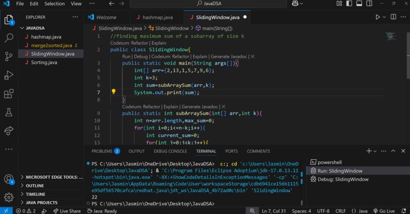 Jasmin Dudekula on LinkedIn: #day8 #dsa #slidingwindow #twopointers # ... Jasmin Dudekula on LinkedIn: #day8 #dsa #slidingwindow #twopointers # ...