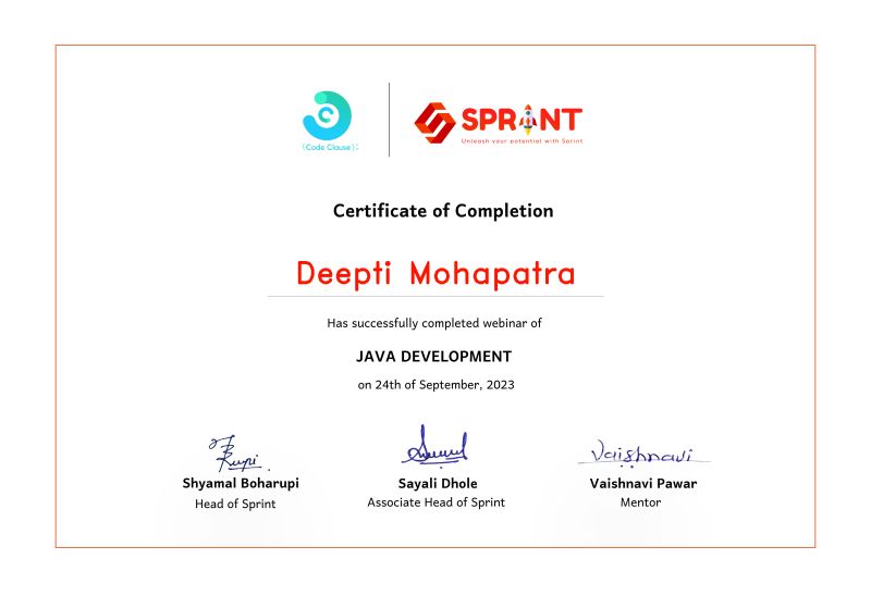 Deepti Mohapatra on LinkedIn: #javadevelopment Deepti Mohapatra on LinkedIn: #javadevelopment