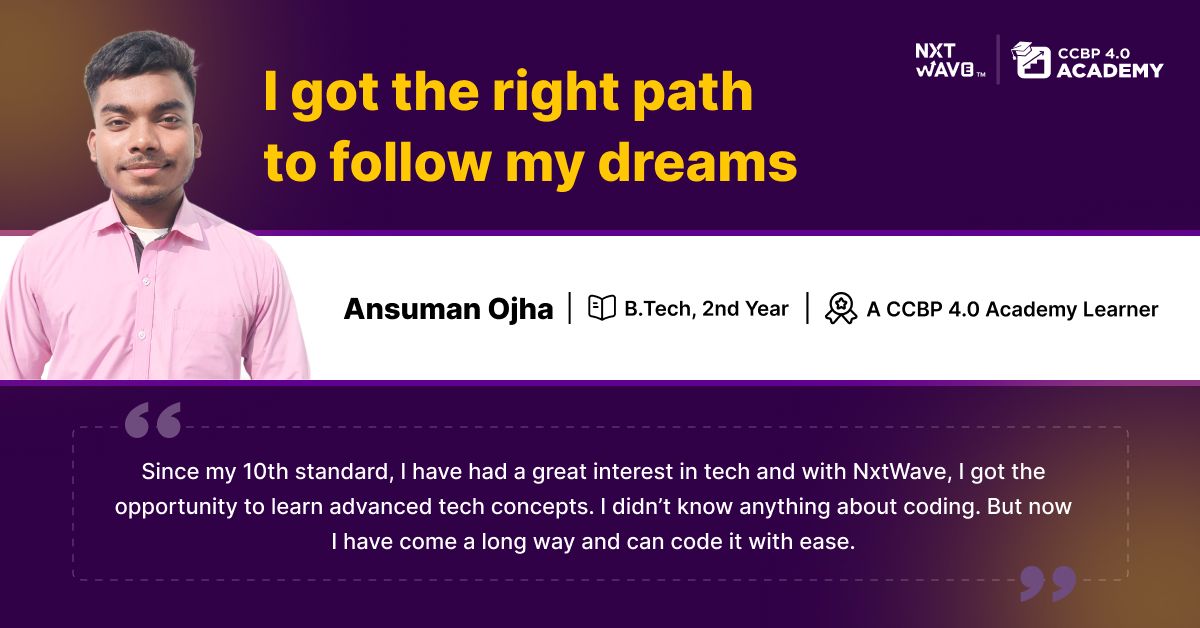 NxtWave on LinkedIn: #nxtwave #nxtwaveccbp #ccbpacademy #nxtwavereview ... NxtWave on LinkedIn: #nxtwave #nxtwaveccbp #ccbpacademy #nxtwavereview ...