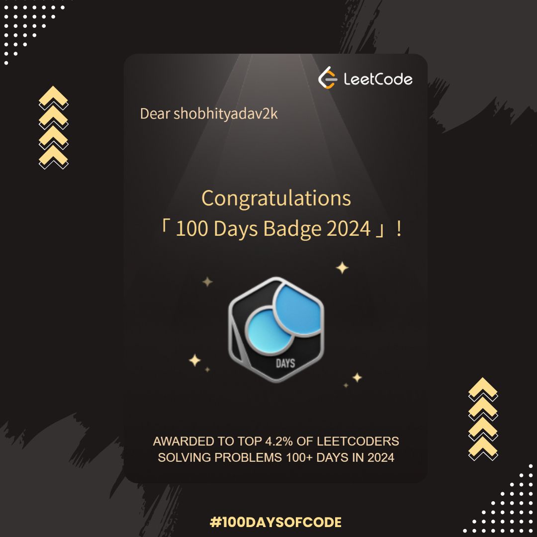 Shobhit Yadav on LinkedIn: #100daysofcode #leetcode #codingjourney # ... Shobhit Yadav on LinkedIn: #100daysofcode #leetcode #codingjourney # ...