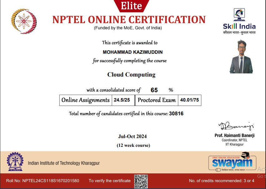 Mohammad Kazimuddin on LinkedIn: Alhamdulillah, I received certificate ... Mohammad Kazimuddin on LinkedIn: Alhamdulillah, I received certificate ...