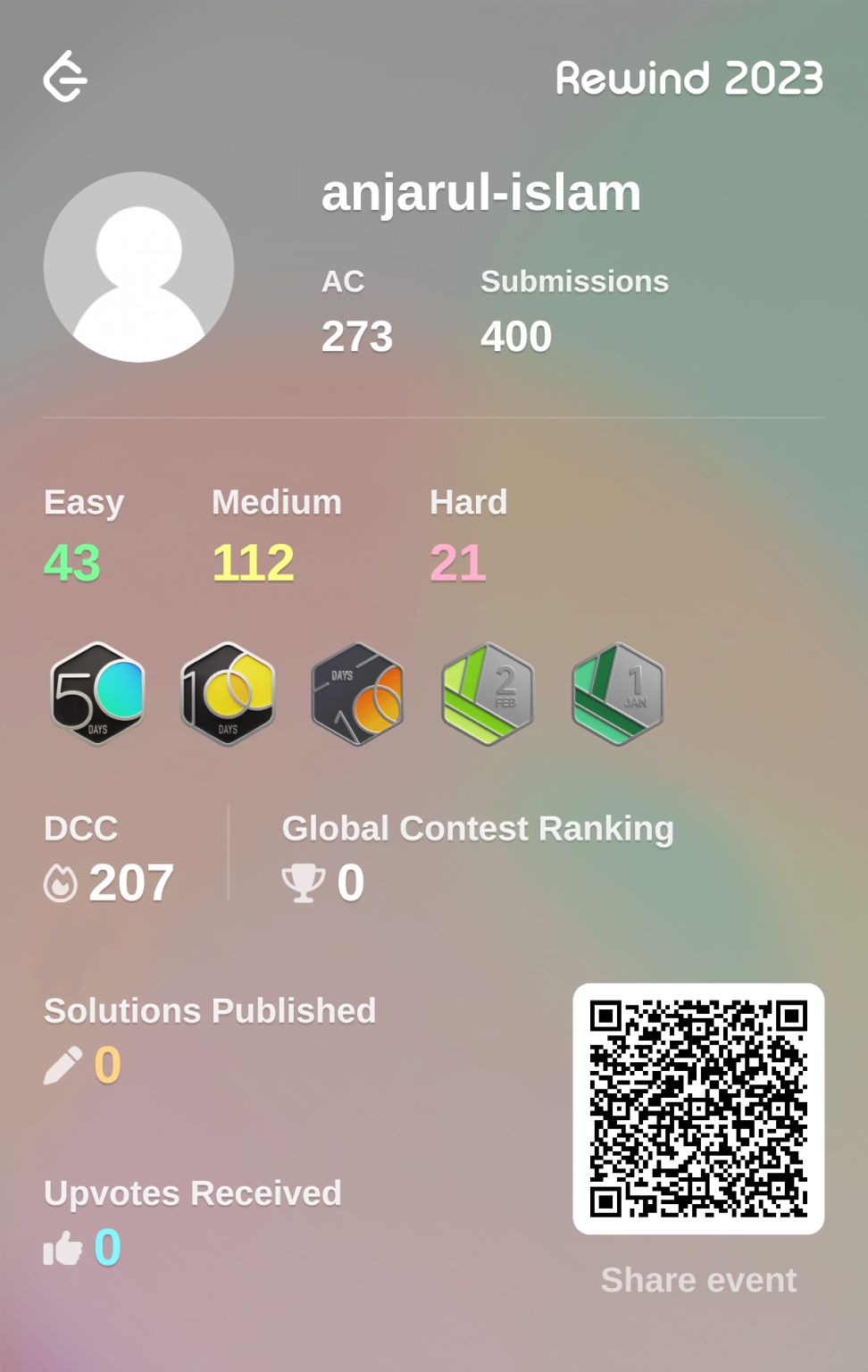 Md Anjarul Islam on LinkedIn: #leetcode #rewind_2023 Md Anjarul Islam on LinkedIn: #leetcode #rewind_2023