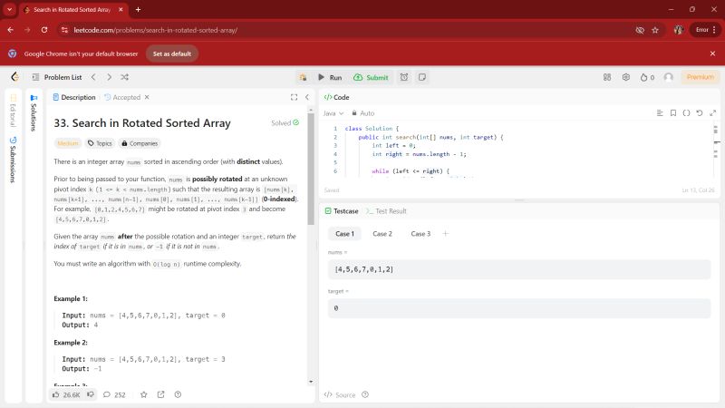 Suyash Tripathi on LinkedIn: Solved the 'Search in Rotated Sorted Array ... Suyash Tripathi on LinkedIn: Solved the 'Search in Rotated Sorted Array ...