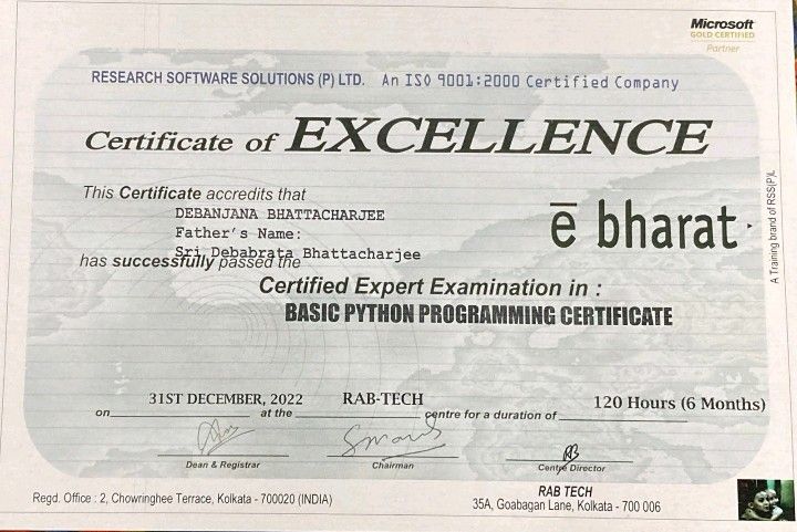 Debanjana Bhattacharjee on LinkedIn: #achievement #python # ... Debanjana Bhattacharjee on LinkedIn: #achievement #python # ...