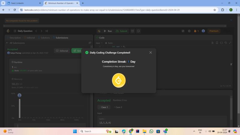 KOTHA SATYA PRANAY on LinkedIn: #leetcode #codingchallenge #bitmanipulation KOTHA SATYA PRANAY on LinkedIn: #leetcode #codingchallenge #bitmanipulation