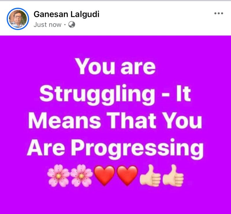 Ganesan LS on LinkedIn: #progess #learning #development #failforward Ganesan LS on LinkedIn: #progess #learning #development #failforward