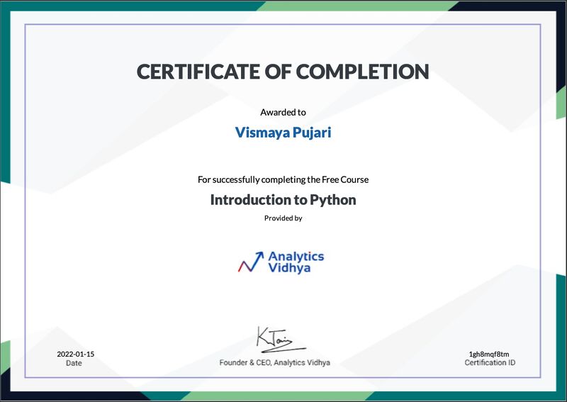 Vismaya Pujari on LinkedIn: #pythonprogramming #python #pythoncoding Vismaya Pujari on LinkedIn: #pythonprogramming #python #pythoncoding