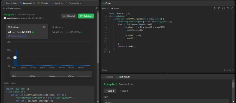 #100daysofleetcode #leetcode #kthlargestelement #heap #priorityqueue ... #100daysofleetcode #leetcode #kthlargestelement #heap #priorityqueue ...