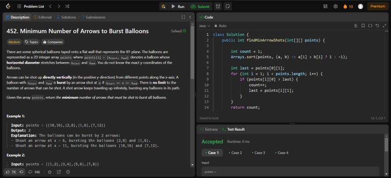 Closed LeetCode problem 452 with algorithm | Sachin Kumar posted on the ... Closed LeetCode problem 452 with algorithm | Sachin Kumar posted on the ...