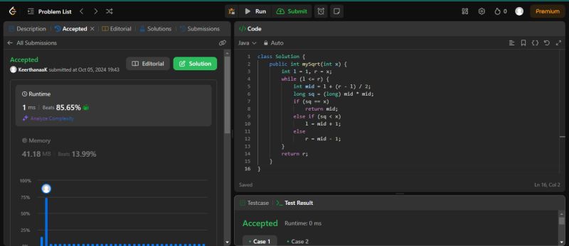 Keerthanaa K on LinkedIn: #leetcode #30daychallenge #java #binarysearch ... Keerthanaa K on LinkedIn: #leetcode #30daychallenge #java #binarysearch ...