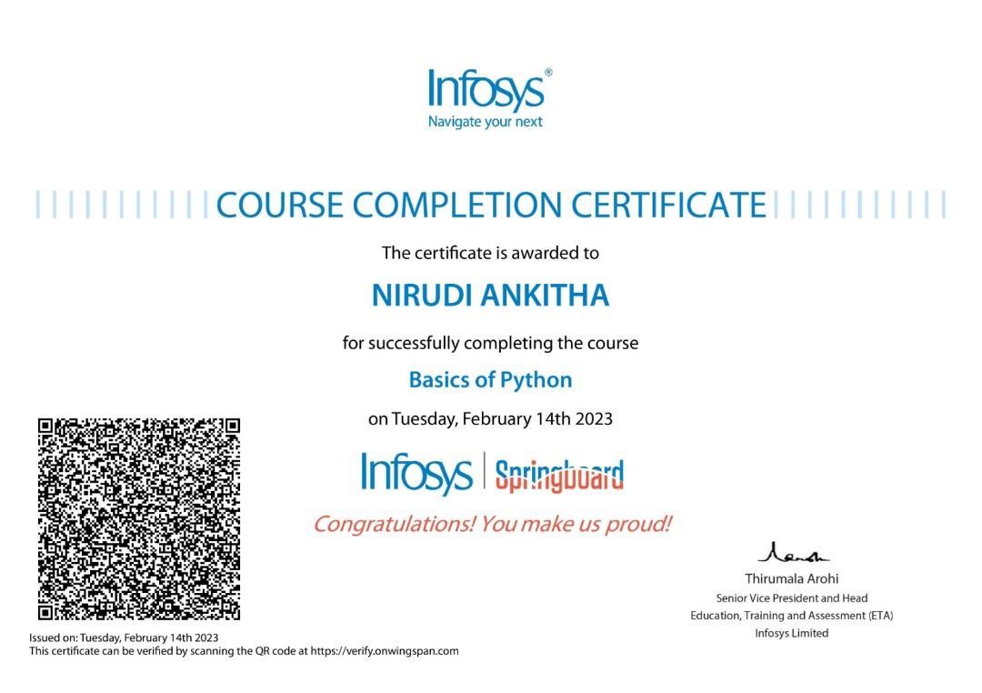 NIRUDI ANKITHA on LinkedIn: #python NIRUDI ANKITHA on LinkedIn: #python